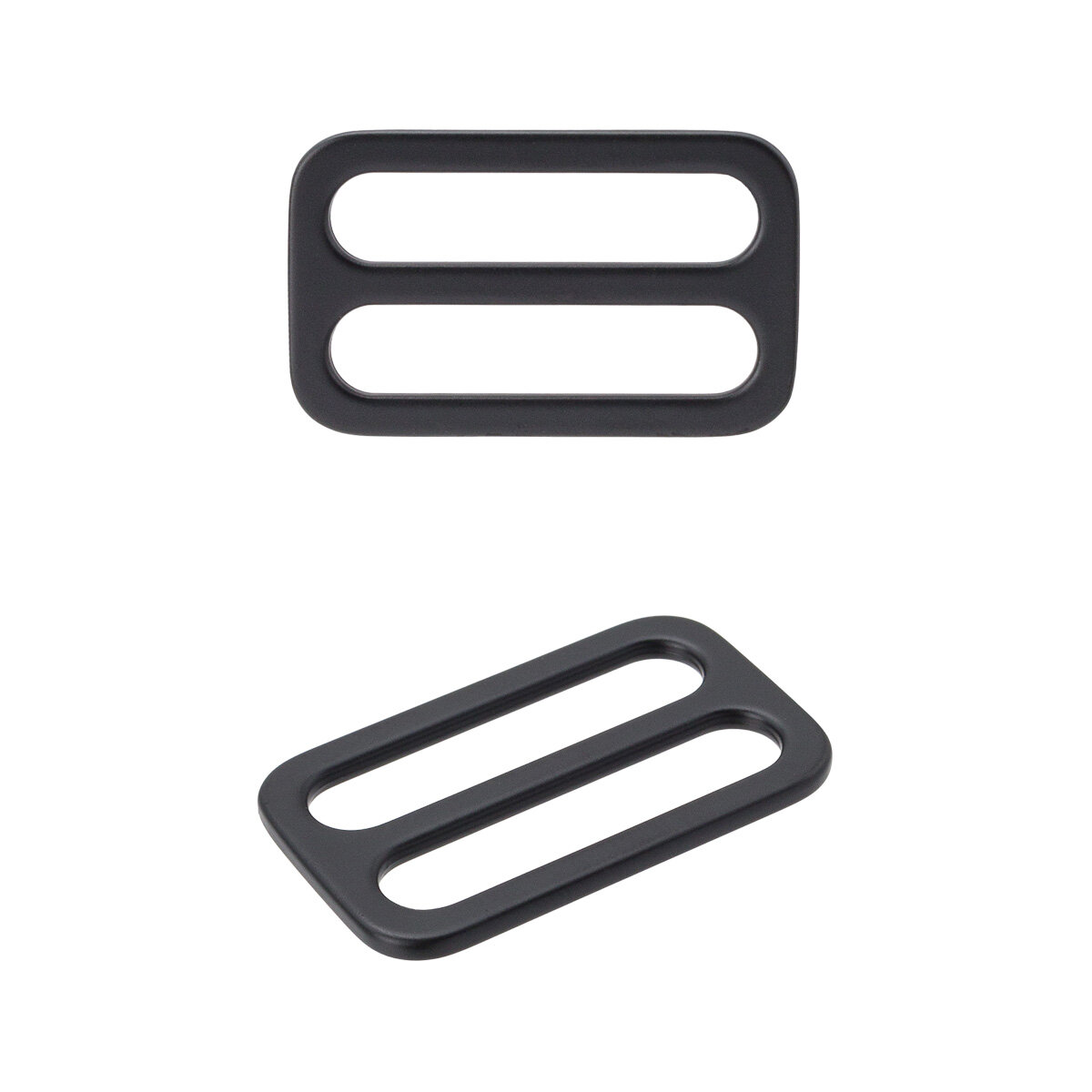 МВ 2343 Рамка-регулятор литая плоская 25мм (31*19мм) металл (M.Black черный матовый), 6 шт