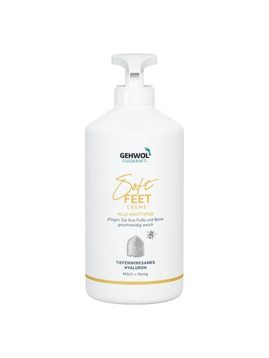 Gehwol Soft Feet Cream - Шелковый крем Молоко и мёд с гиалуроновой кислотой 500 мл