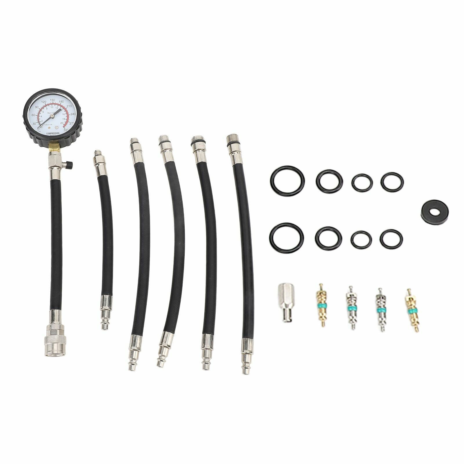 Набор компрессометра для бензиновых двигателей с точностью до 300. psi, универсальный и долговечный инструмент для мотоциклов и автомобилей