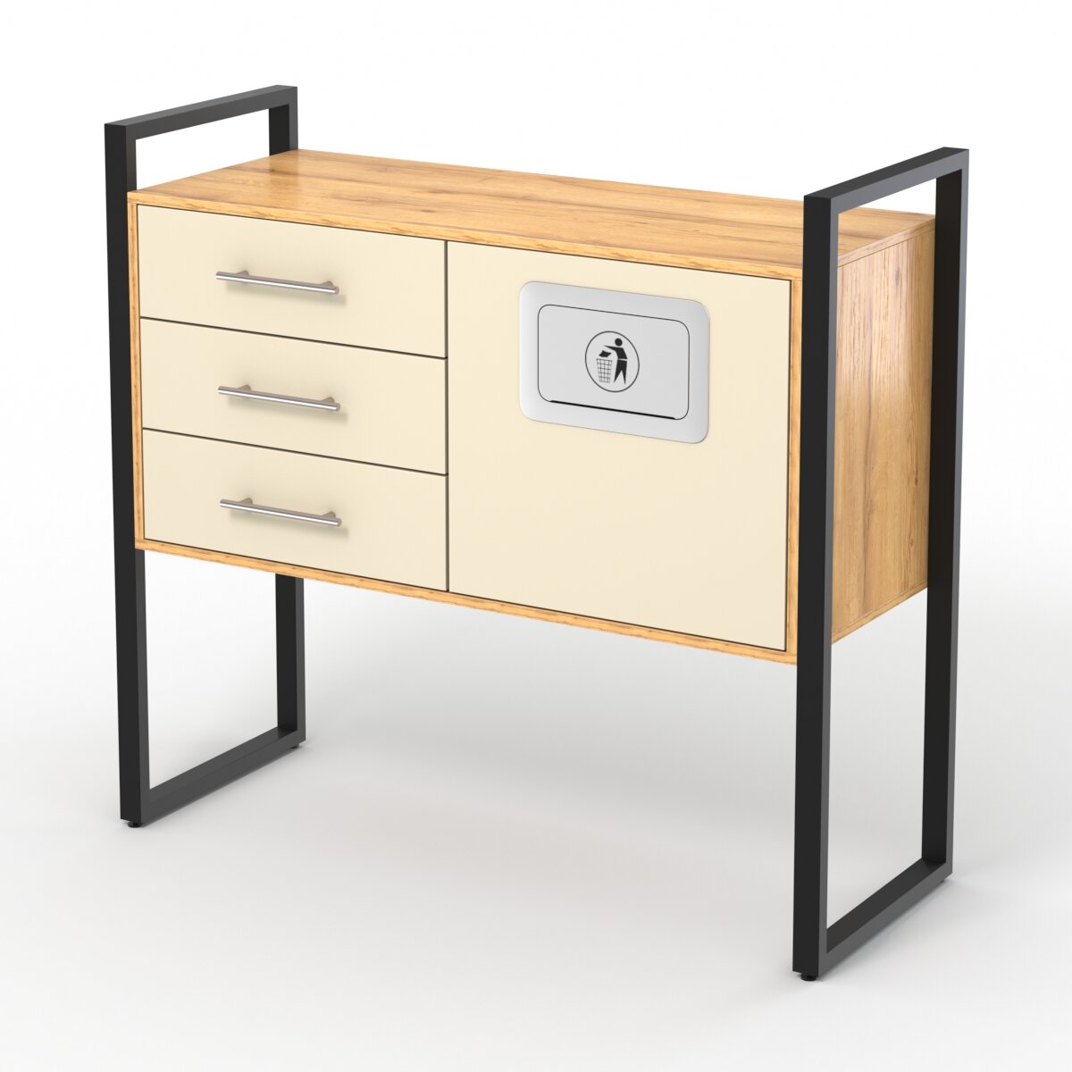 Станция официанта №18, Дуб Золотистый и Крем Вайс. Производитель товара - компания Westcom.