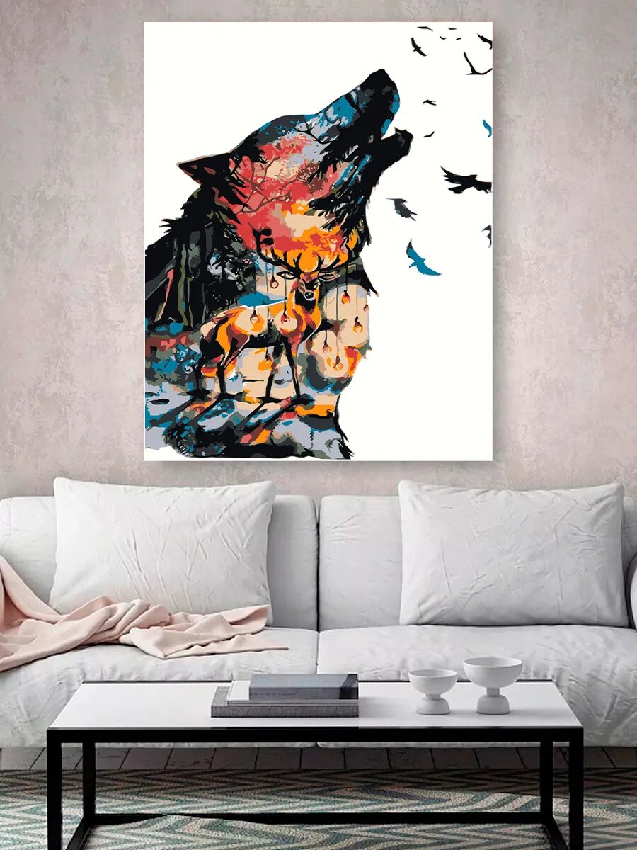 Картины по номерам Волк