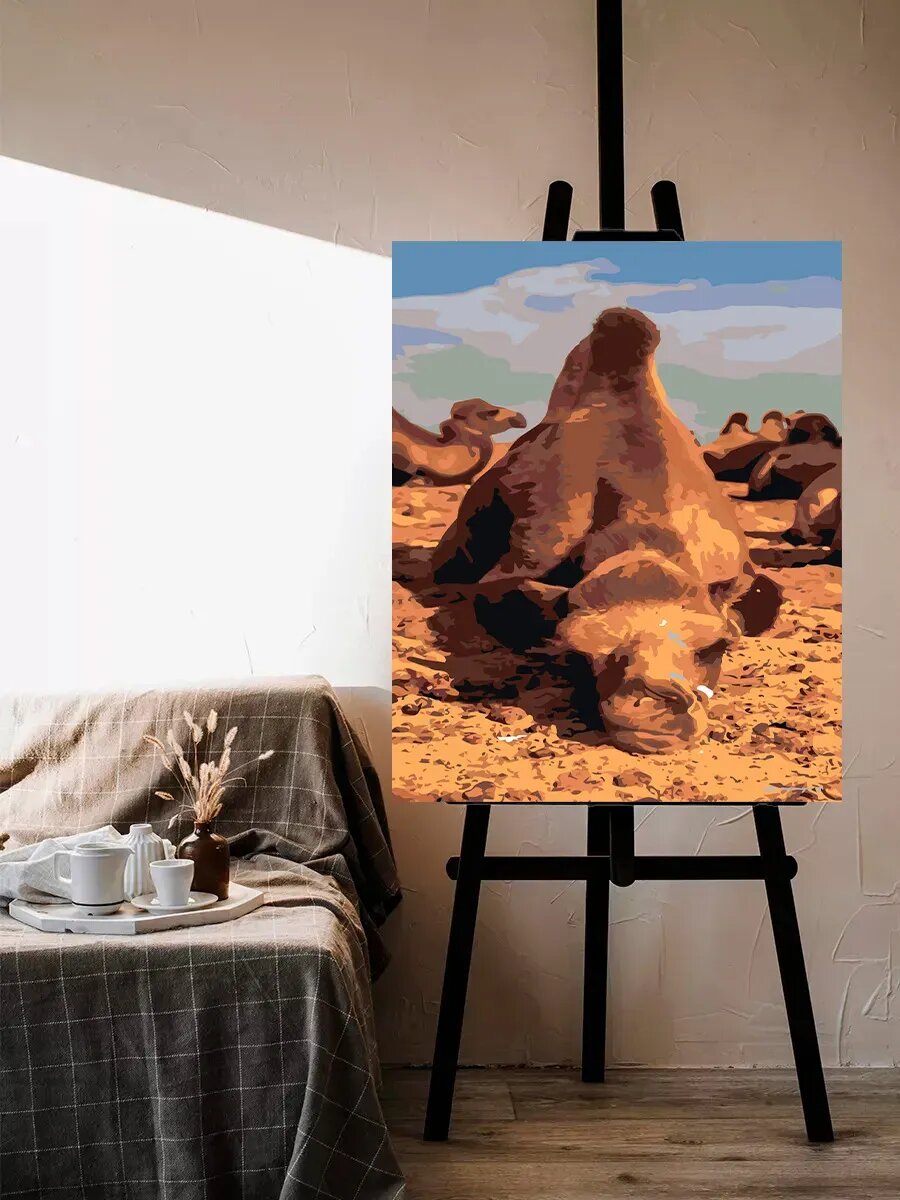 Картина по номерам Верблюд в Пустыне Песок Животное