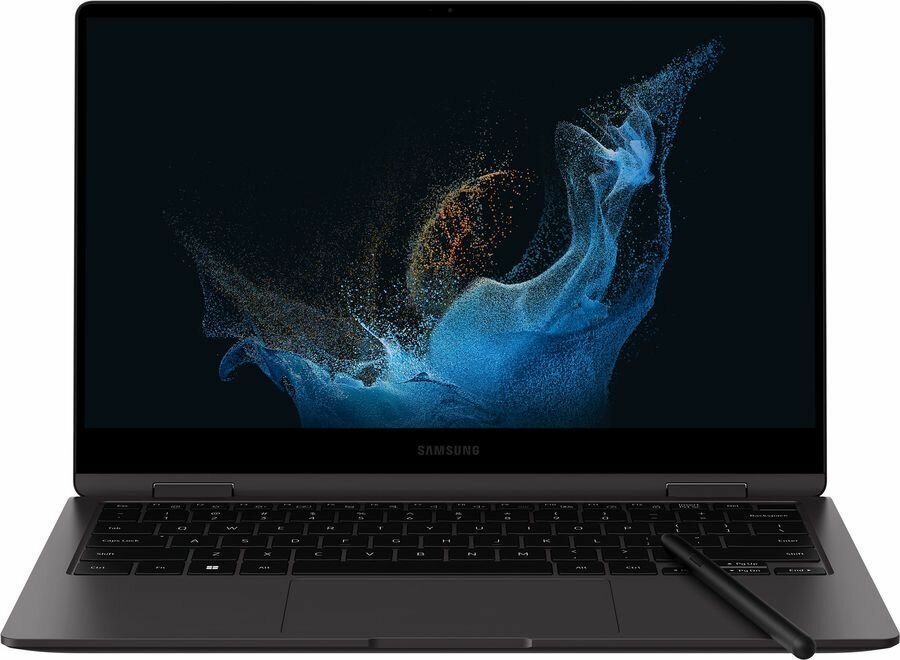 13.3" Ноутбук-трансформер Samsung Galaxy Book 2 360 (NP730QED-KA1IT) серый - 1920х1080, OLED, Intel Core i5 1235U, ядра: 10 х 1.3 ГГц, 8 ГБ, SSD 512 ГБ, Intel UHD Graphics, Windows 11 Home