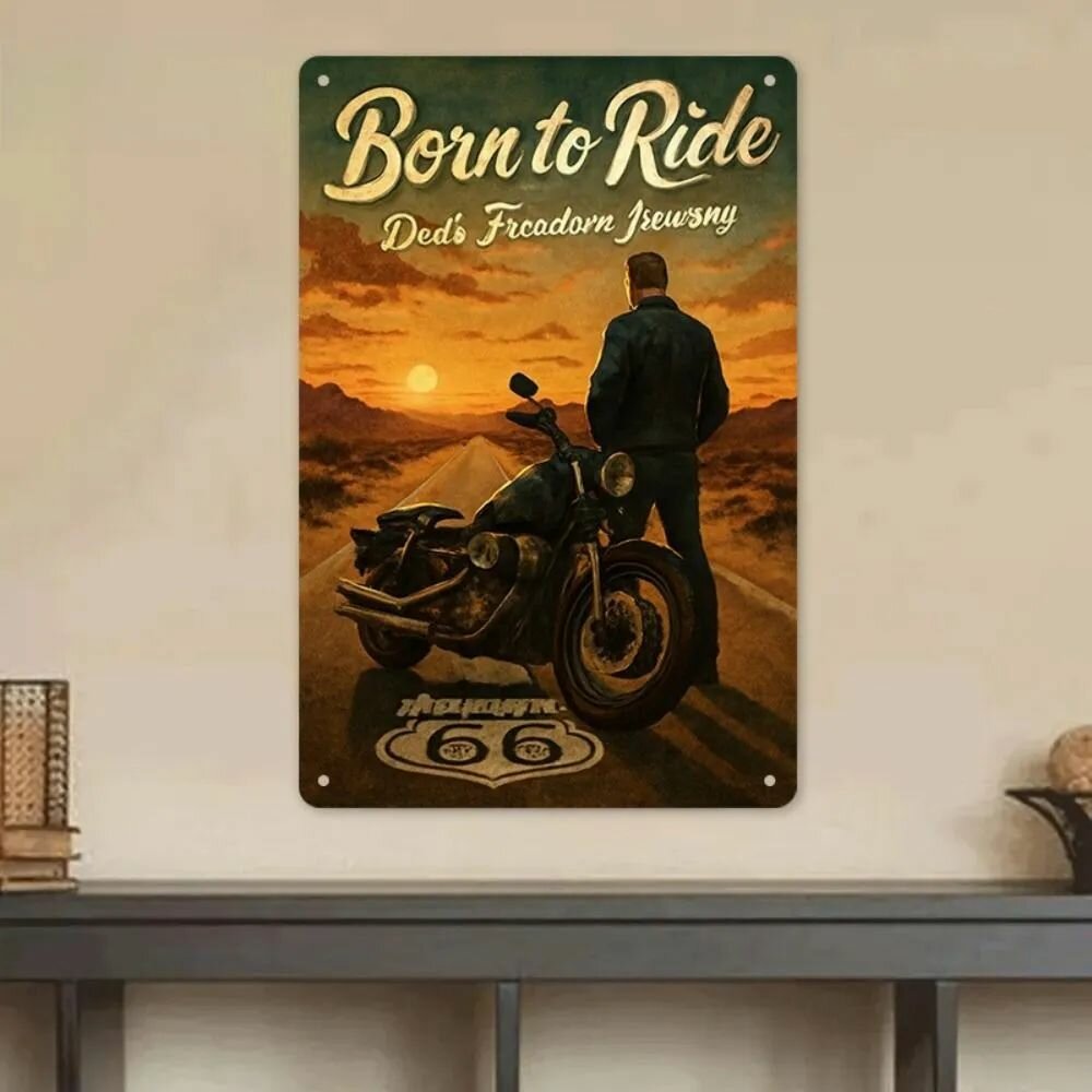 Табличка Мото металл интерьерная в гараж, в бар на стену 20х30см