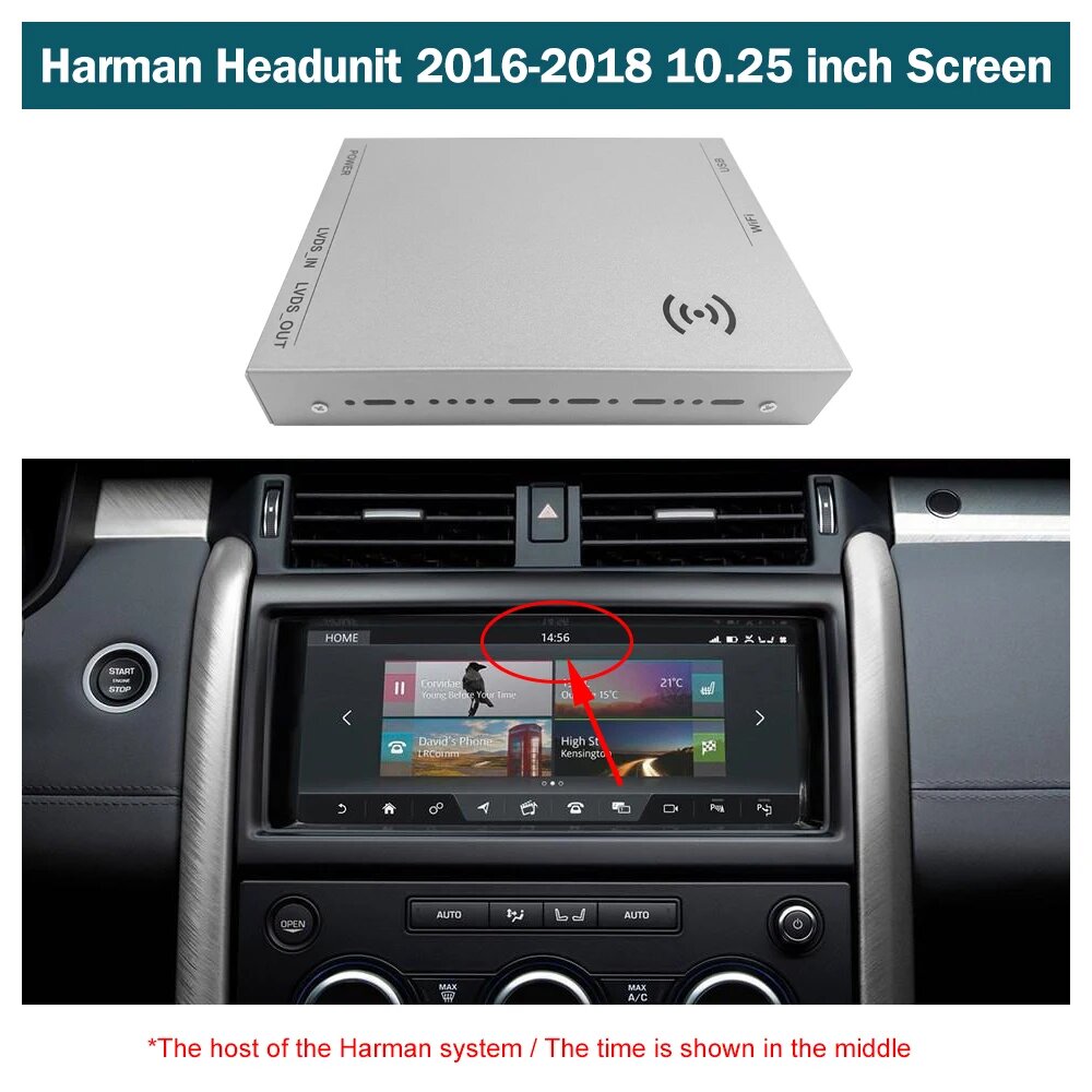 RoadTop Wireless Carplay Mirror Link AirPlay Ai Box для Land Rover Jaguar Range Rover Evoque Discovery Bosch Harman 2012-2018 Harman 10.25 inches