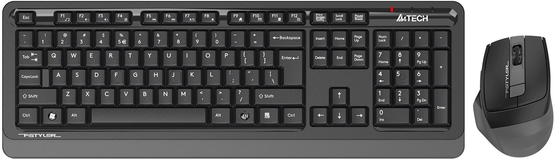 Клавиатура + мышь A4Tech Fstyler FG1035 клав: черный/серый мышь: черный/серый USB беспроводная Multime