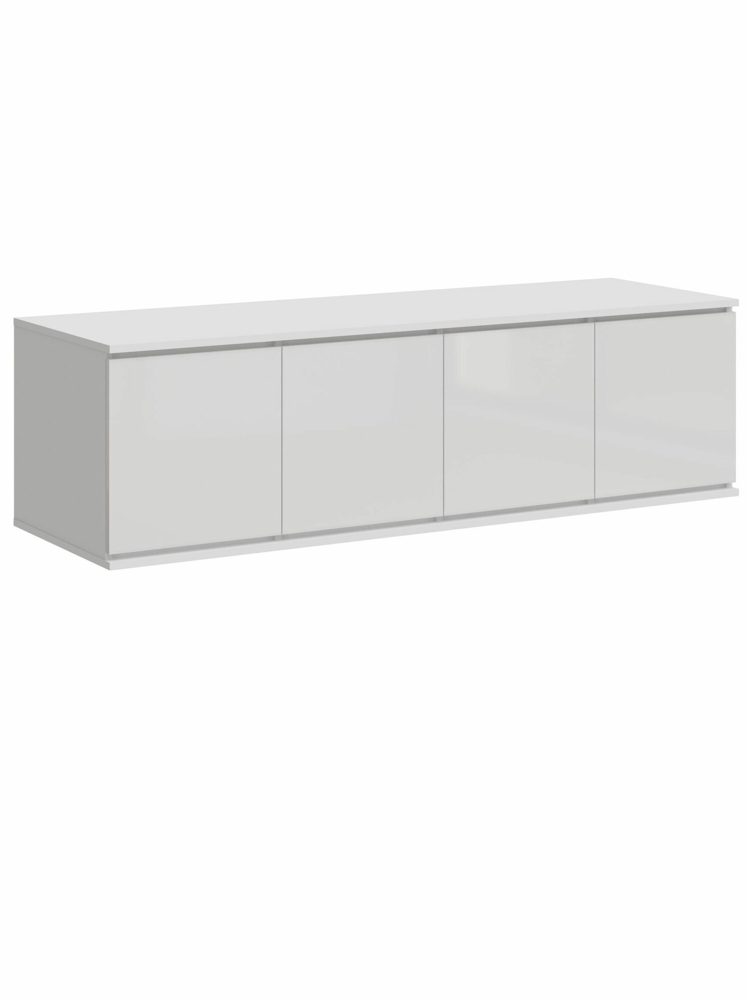 Антресоль Челси к шкафу 1600х458х514 (Белый глянец холодный/белый) МИФ