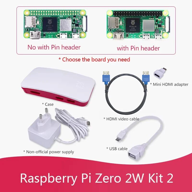 Raspberry Pi Zero 2W Kit 2 с корпусом
