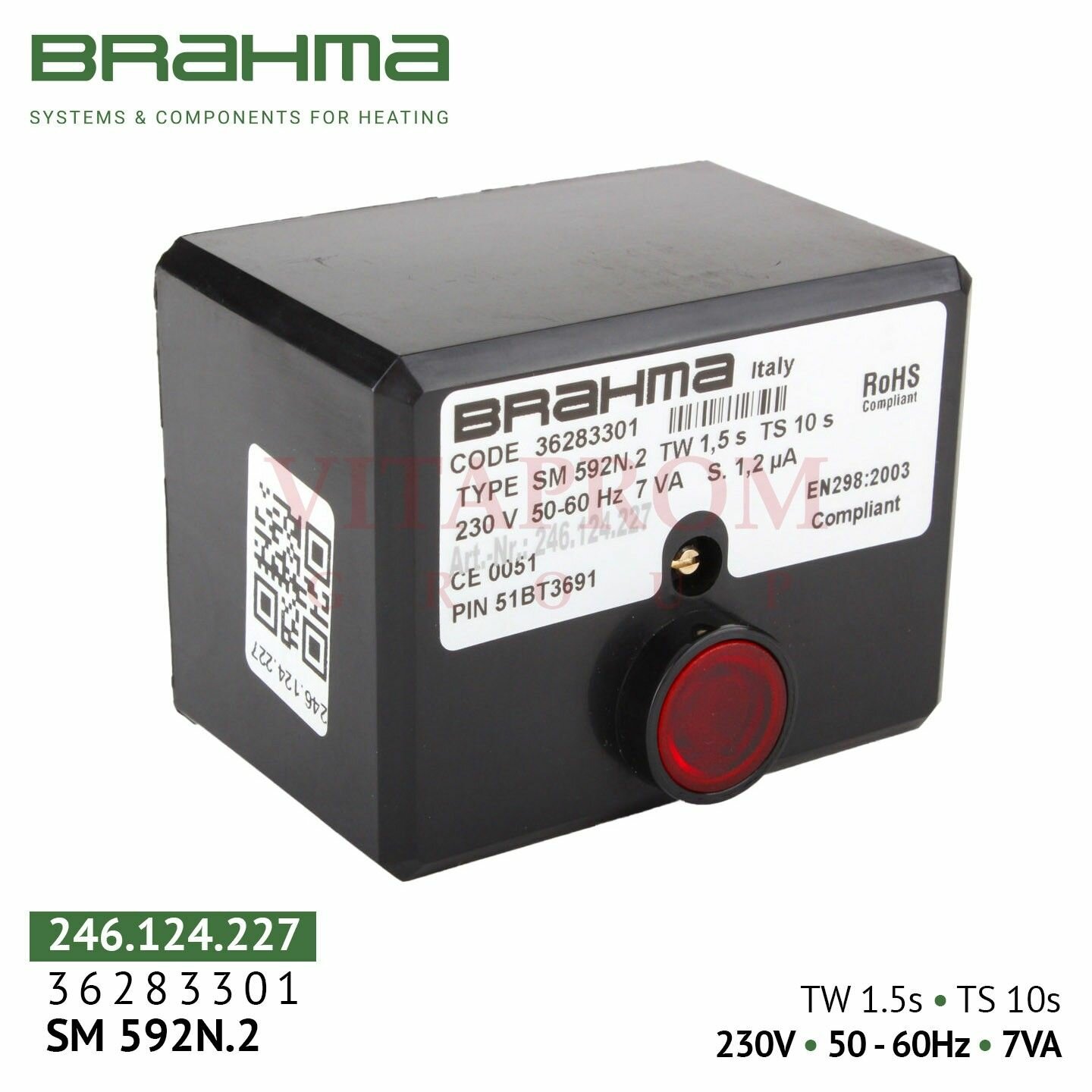 Блок управления горением Brahma SM592N.2, 36283301