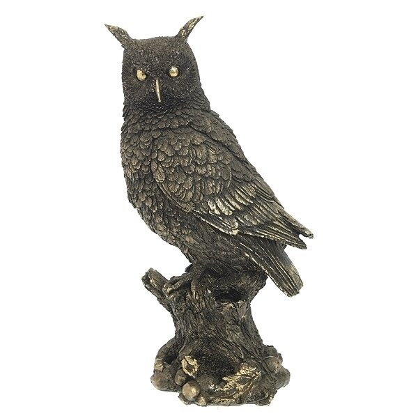 Фигура декоративная Сова цв. золото 13x10x28 см KSMR-123302/SG004
