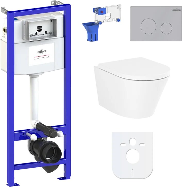 Комплект Lavinia Boho Унитаз подвесной Biore Rimless 3304102R / Крышка-сиденье Biore 33290410 с микролифтом / Инсталляция RelFix 38010010, Кнопка RelFix 380502MC матовый хром, Дозатор RelFix 38040010