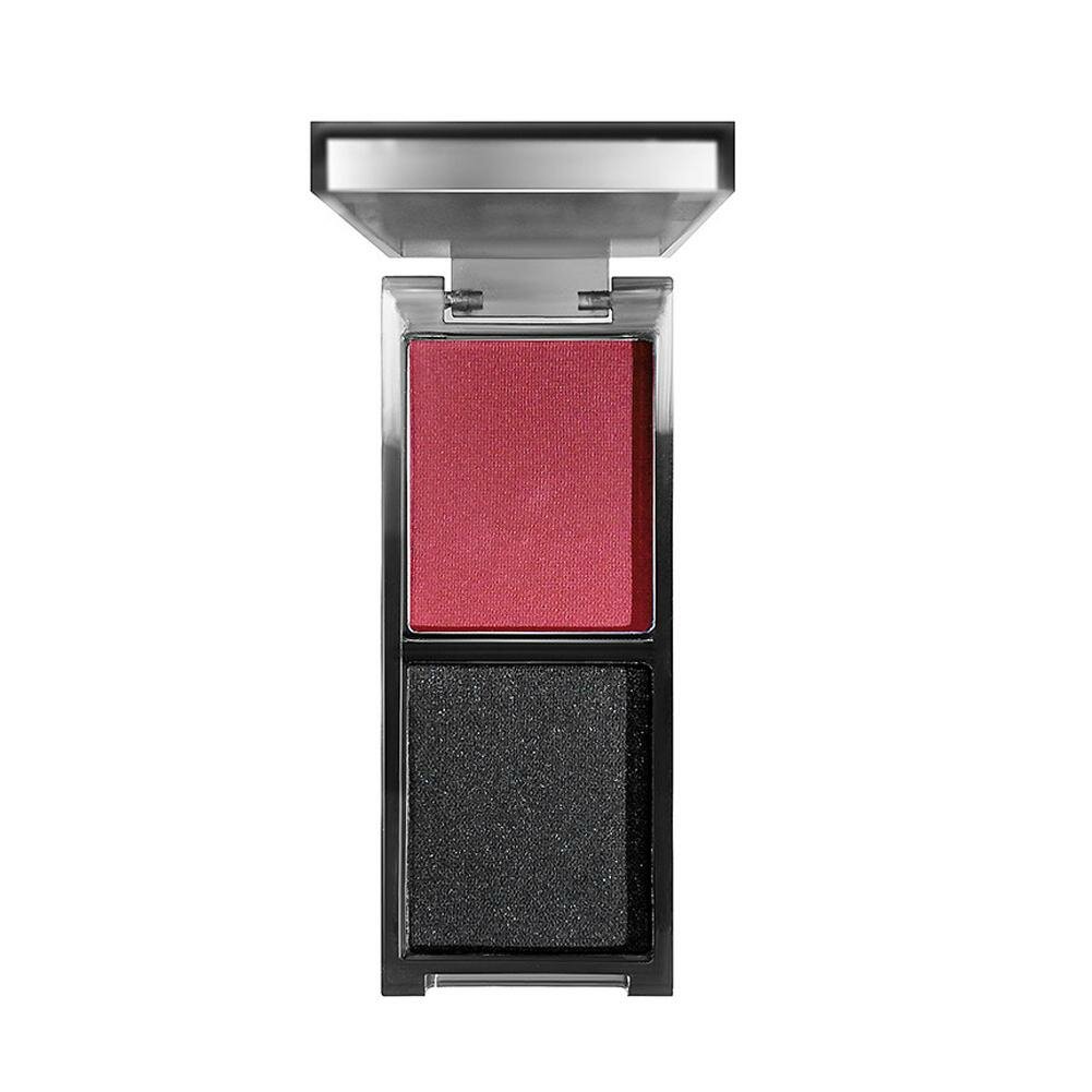 Темно-черные и красные двухцветные тени для век