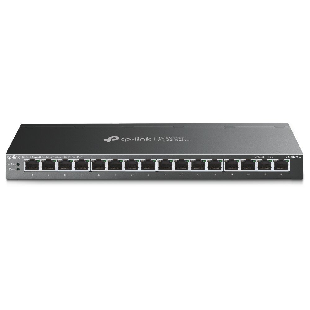 Коммутатор TL-SG116P TP-LINK Для малых рабочих групп