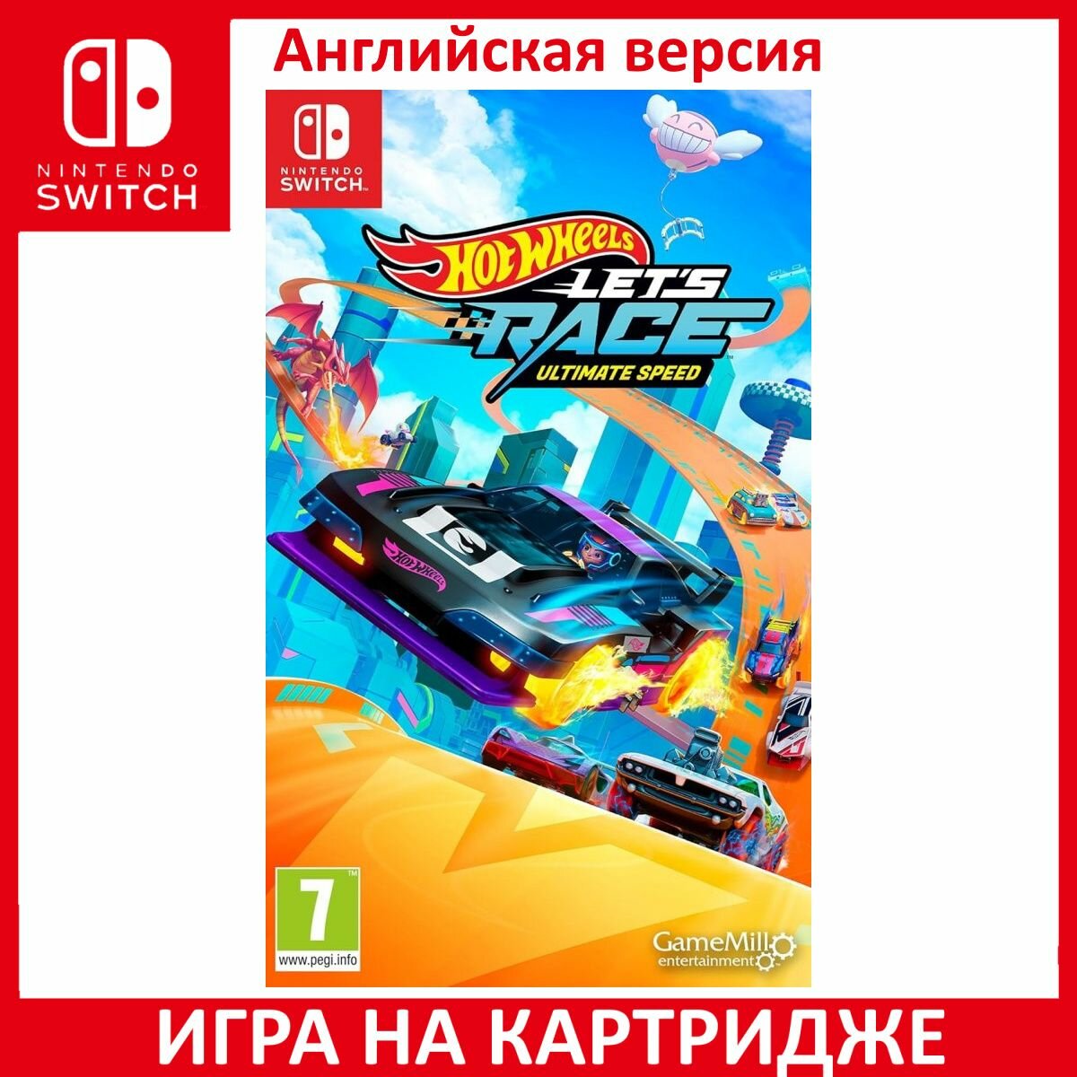 Игра Hot Wheels Lets Race Ultimate Speed Switch Картридж на Nintendo Switch Английская версия