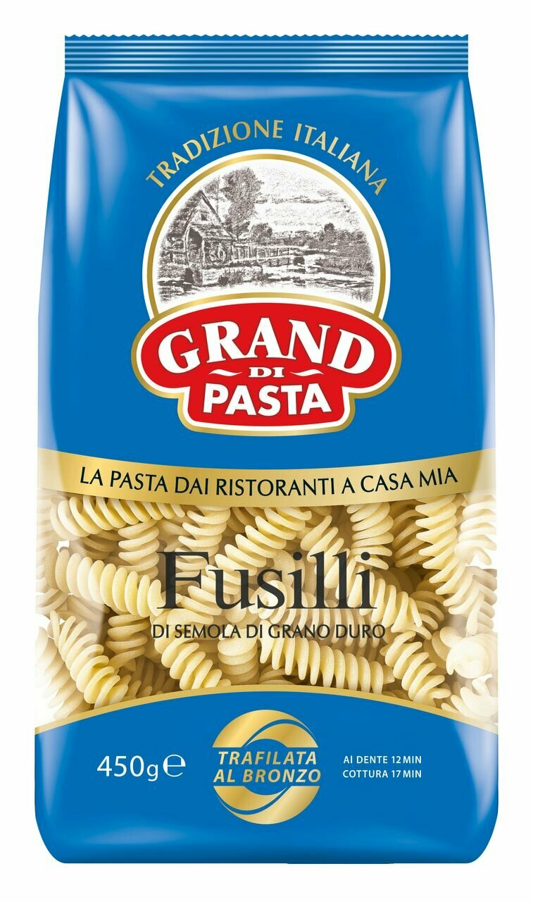 Макароны GRAND DI PASTA Fusilli группа А, 450г