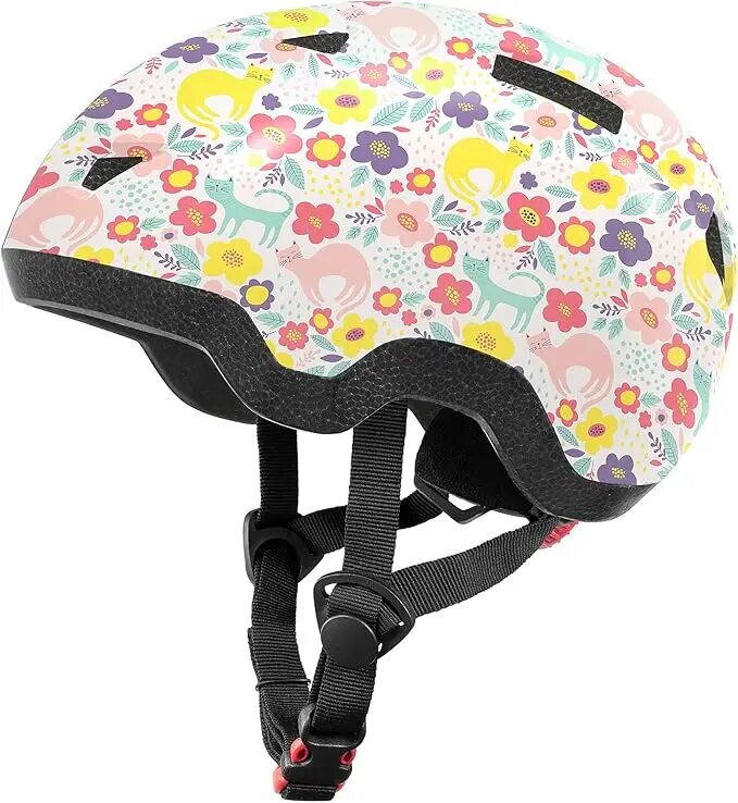 Детский велосипедный шлем ZANEFUNSAFETY CL-12, XS, Flower kitten