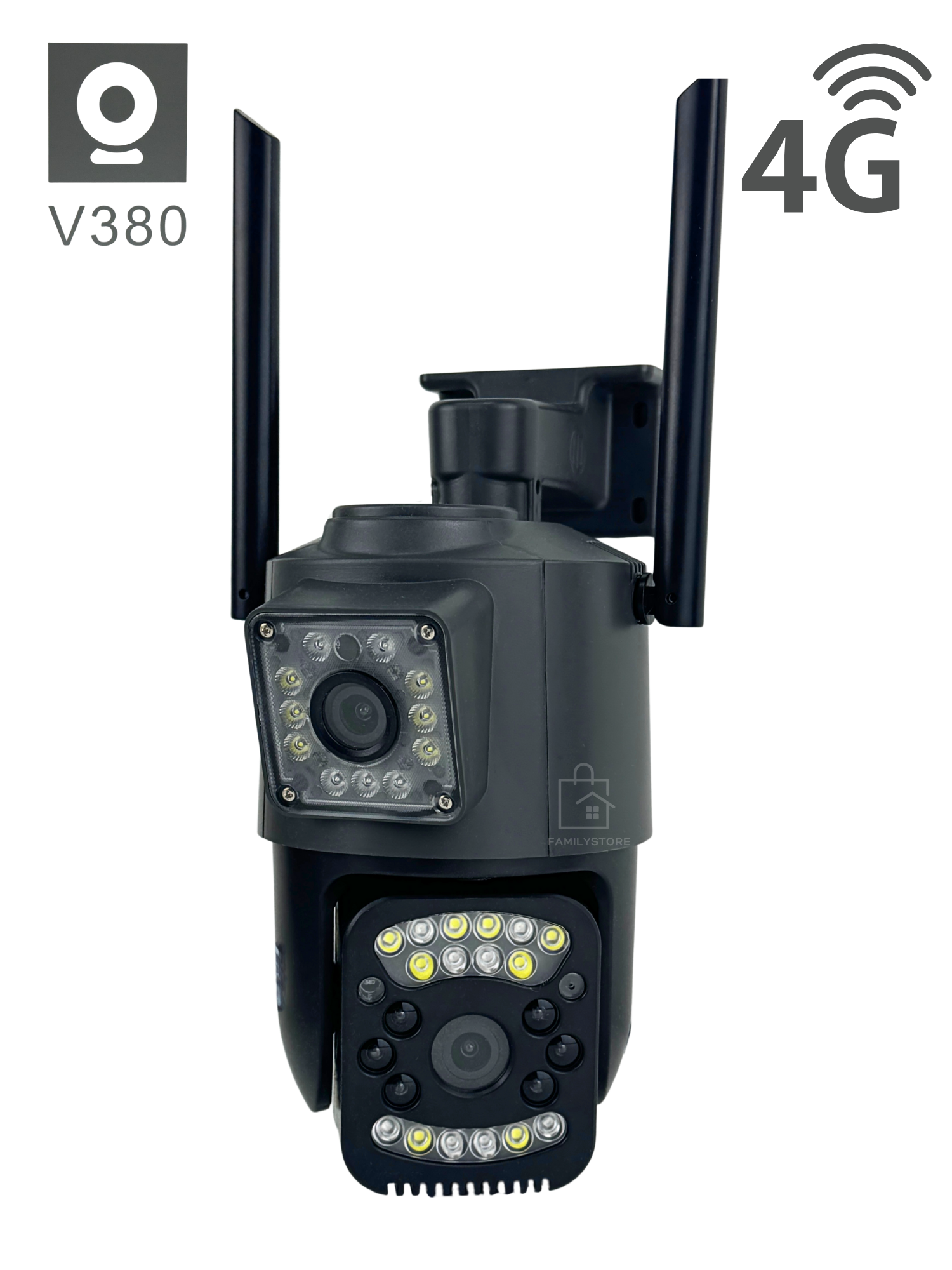 Камера видеонаблюдения 4G приложение V380, поворотная, ИК-подсветка