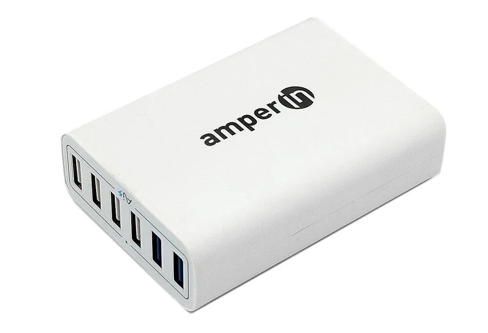 Блок питания (сетевой адаптер) Amperin Quick Charge 6-port QC 3.0 USB (YDS-TC060-4-2-0), белый