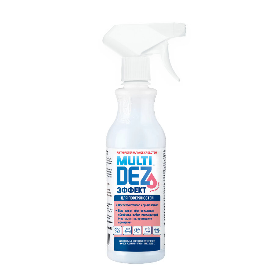 Тефлекс, МультиДез- Эффект для поверхностей с отдушкой Розовый сахар, с триггером, 0,5л