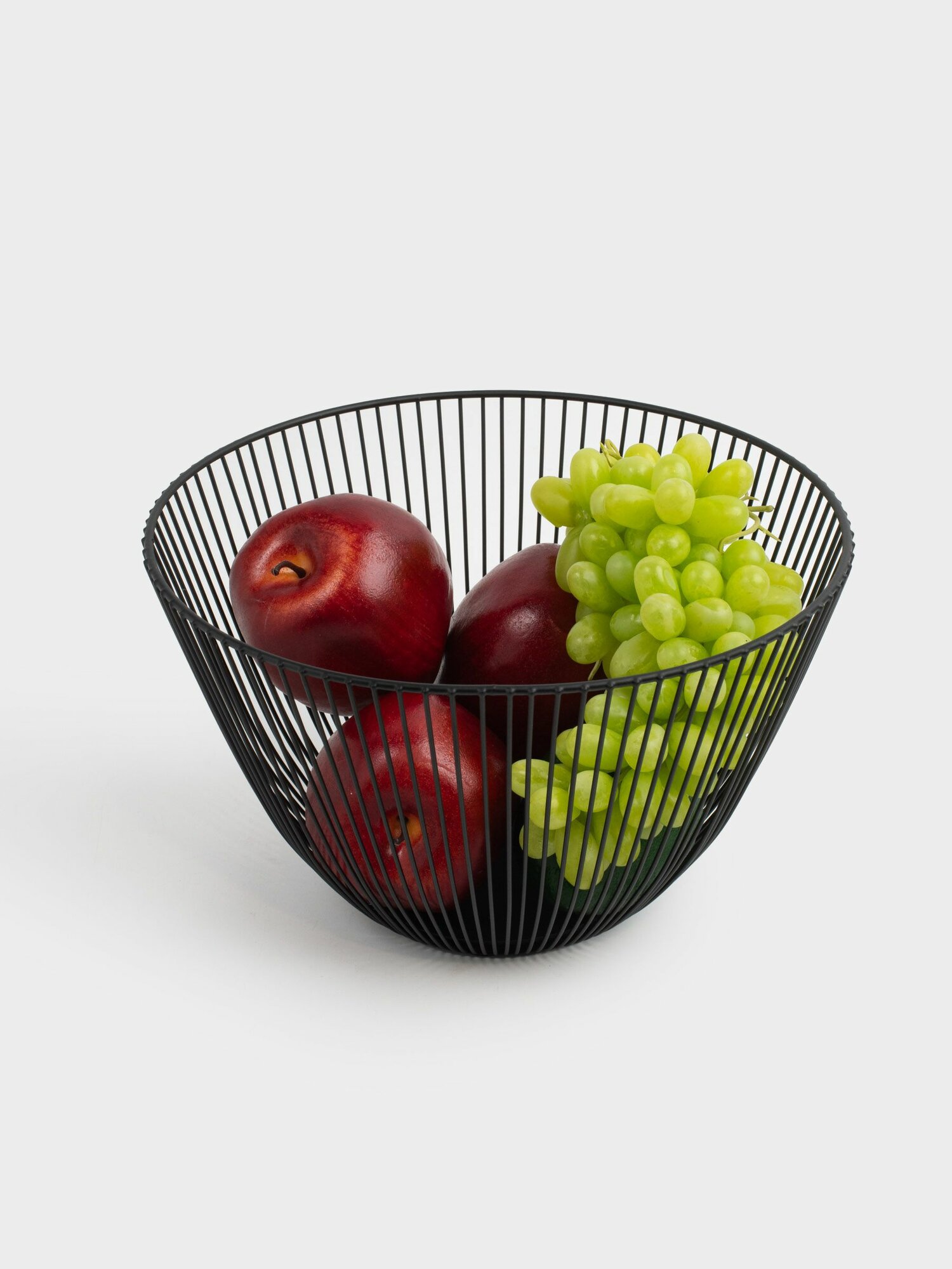 Корзина для фруктов, 25 см, металл, черная, Twist black, Kuchenland