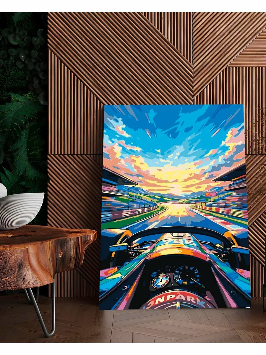 Картина по номерам Картинг_Гонки на картах