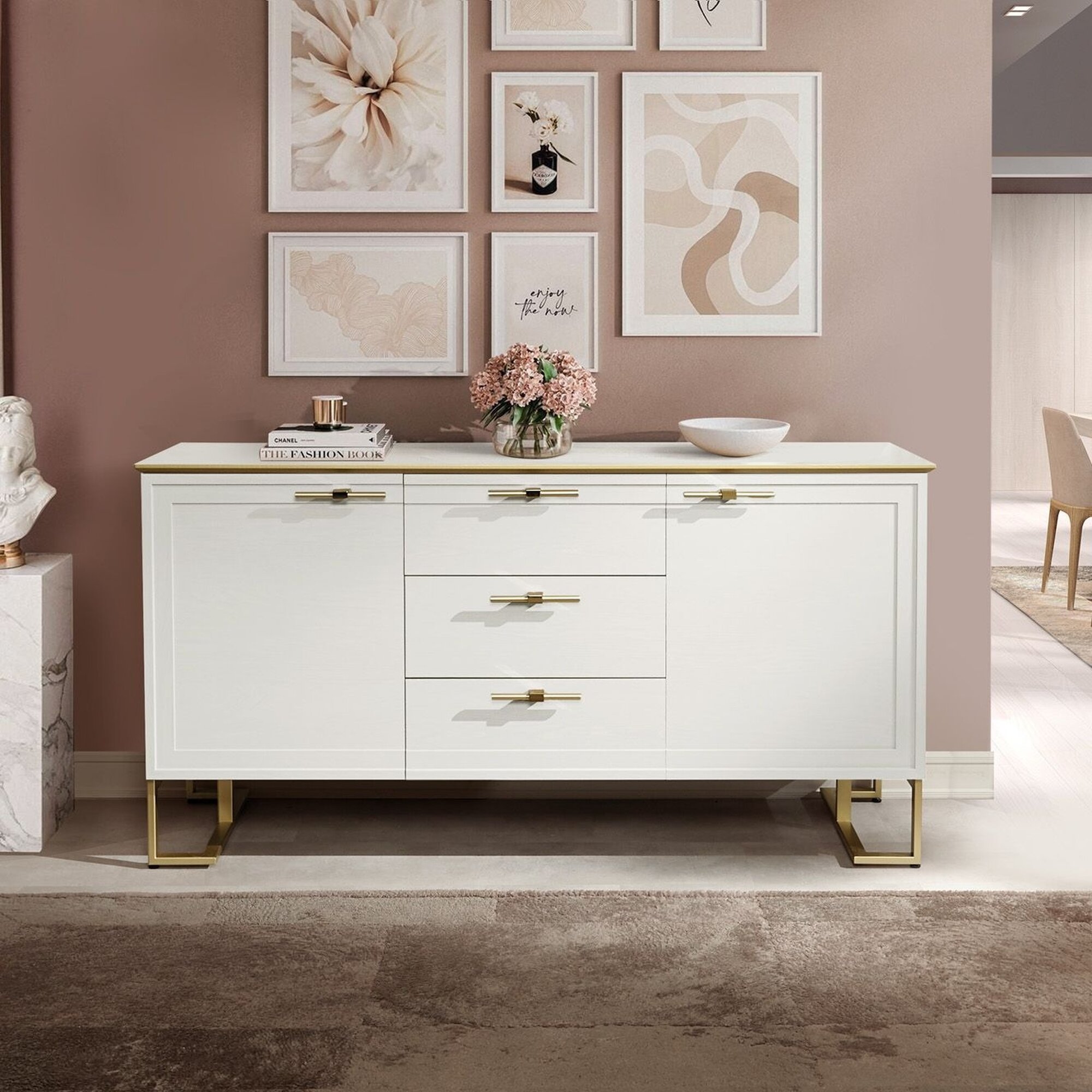 Комод Dana Palmari P0150, на 1500 мм, на металлических ножках