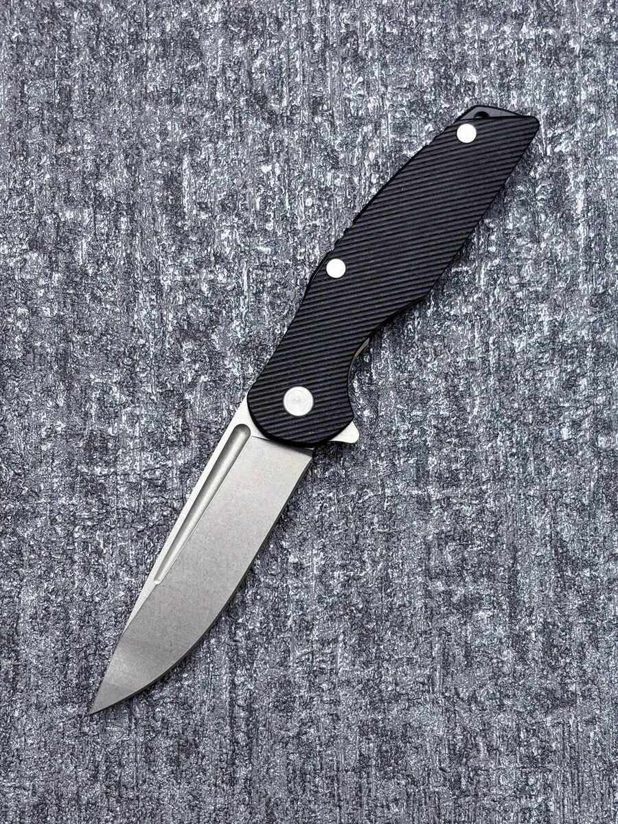 Складной нож флиппер TACTIKAL STRIPE черный 23 см