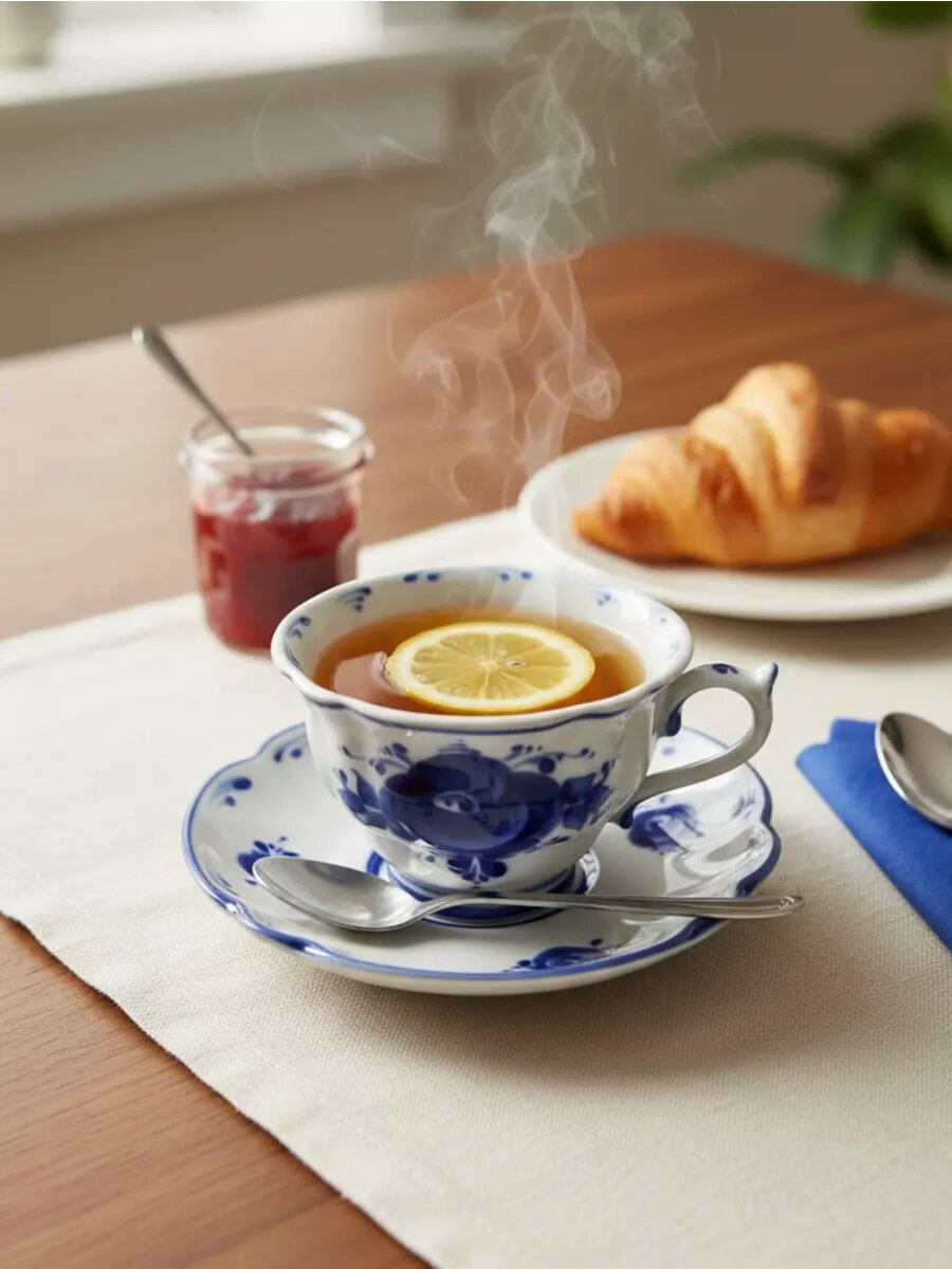 Чайная пара 220 мл фарфор