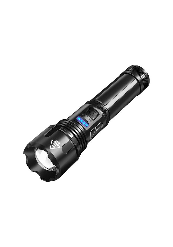 Фонарик с LED XHP50 USB зарядка фонарик-поисковый для использования на открытом воздухе аварийный дальний зум (без батарей) 1 штука фонарик 1 штука кабель данных