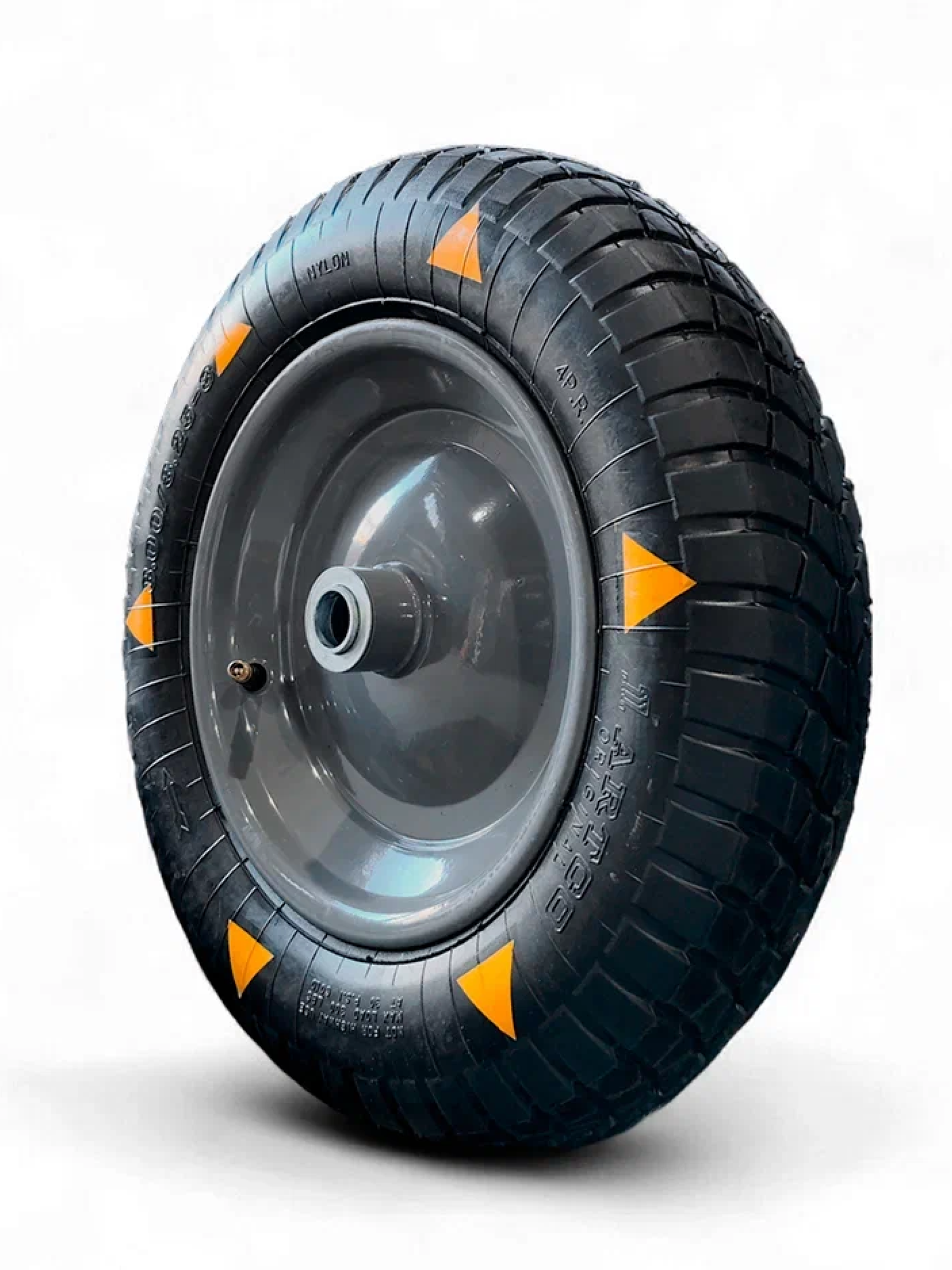 Колесо для садовых и строительных тачек PR2400 R 13, 3.25-8, втулка 20/90 мм, диск сварной серый