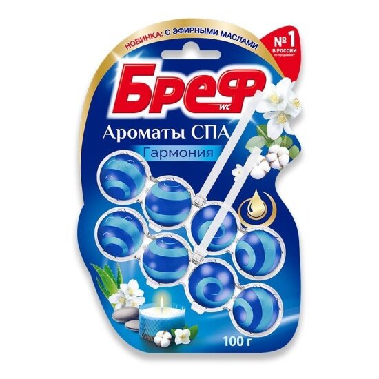 Туалетный блок Bref бреф Ароматы СПА Гармония, 2х50 г