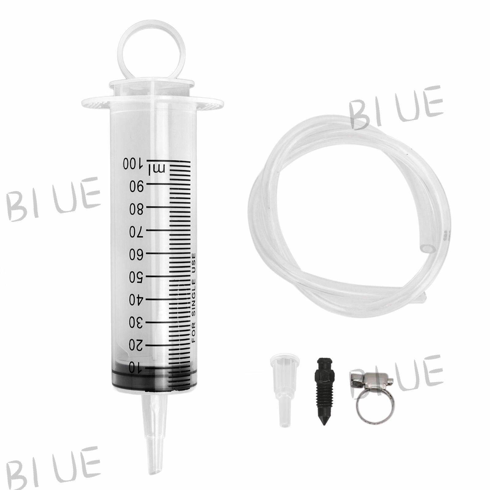 Универсальный комплект для прокачки тормозов, шприц 100 мл, шланг 50 см для мотоциклов, скутеров, простая система прокачки с быстроразъемными соединениями, герметичная конструкция