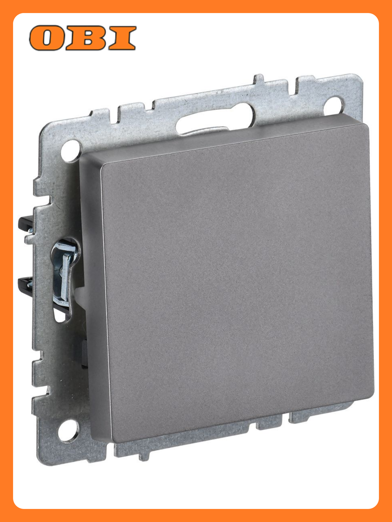 BRITE Выключатель. 1-кл. самовозвратн. 10А ВС10-1-4-БрС сталь IEK