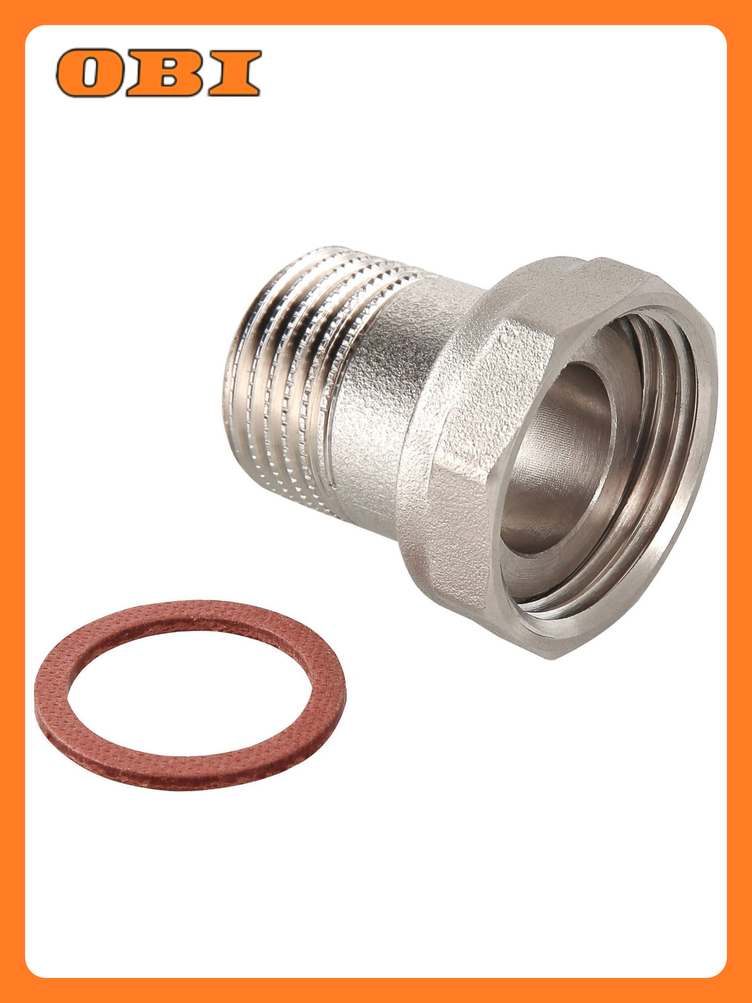 Фитинг VALTEC, латунь, никелированный, с накидной гайкой, 1"x3/4", 1 шт