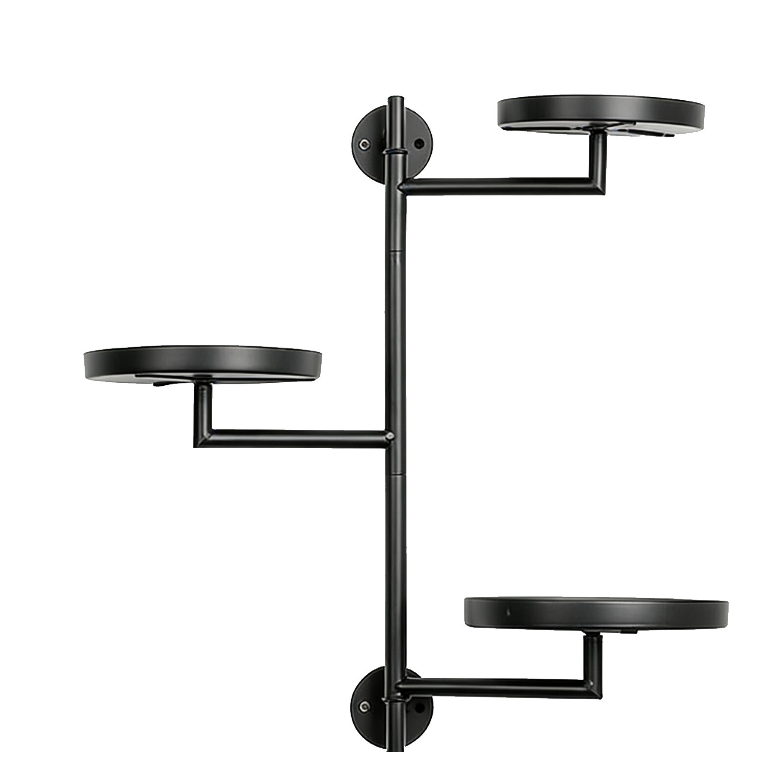 Вращающаяся подставка для растений на окно и стену, трехъярусная металлическая плавающая полка для цветочных горшков, подарки, украшения для дома, подносы.