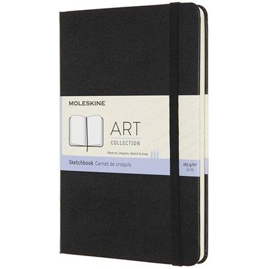 Блокнот для рисования Moleskine ART SKETCHBOOK ARTQP054 Medium 115x180мм 144стр. нелинованный мягкая обложка черный