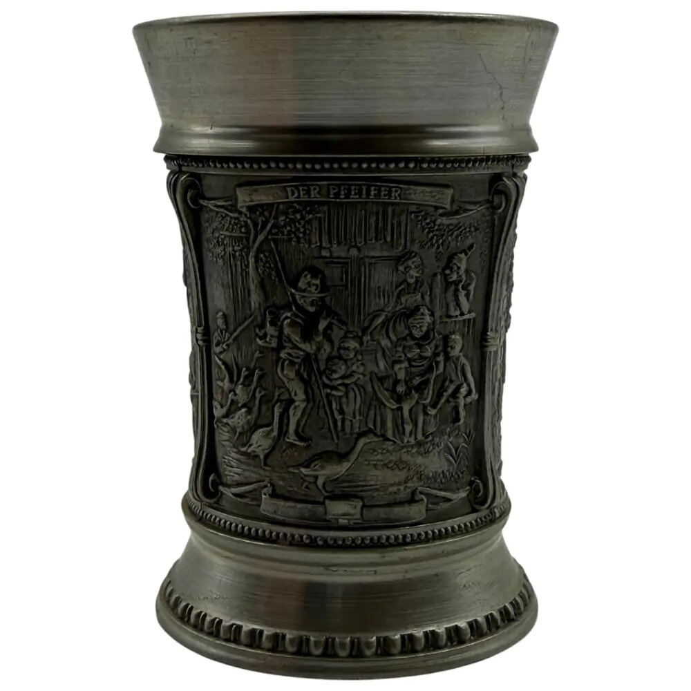 Стопка "Сюжетная", 40 мл, олово, 1950-1960 гг, SKS, Германия