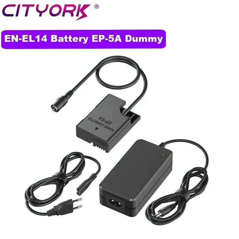 EN-EL14 Аккумулятор EP-5A DUMMY AC/DC Adapter Fielcing для Nikon D3200 D3300 D3400 D3500 D5100 D5200 D5300 D5500 D5600
