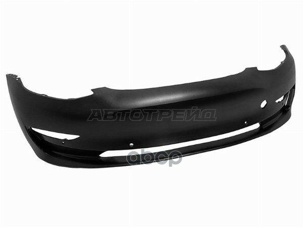 Бампер передний Tesla Model 3 17-23 (Под ПТФ/ Под сонары(парктроники)/ С отверстием под крюк) Sat арт. ST-22-0145