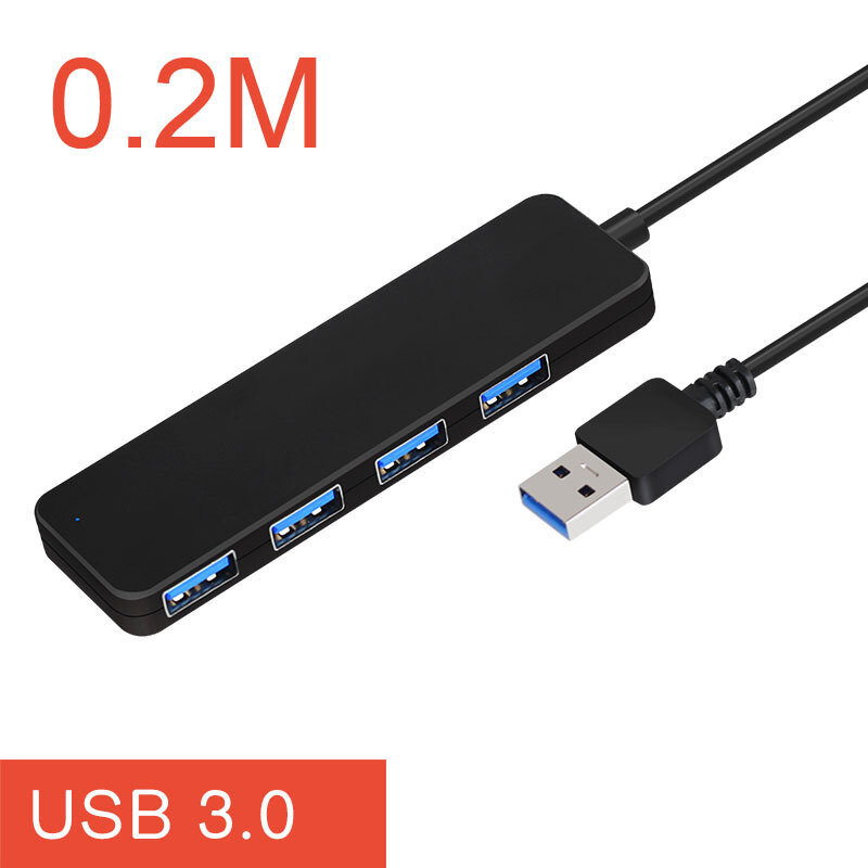 USB 3.0 хаб 4-портовый разветвитель, док-станция расширения 1 на 4, USB хаб, док-станция расширения 5 Гбит/с, кросс-бордер