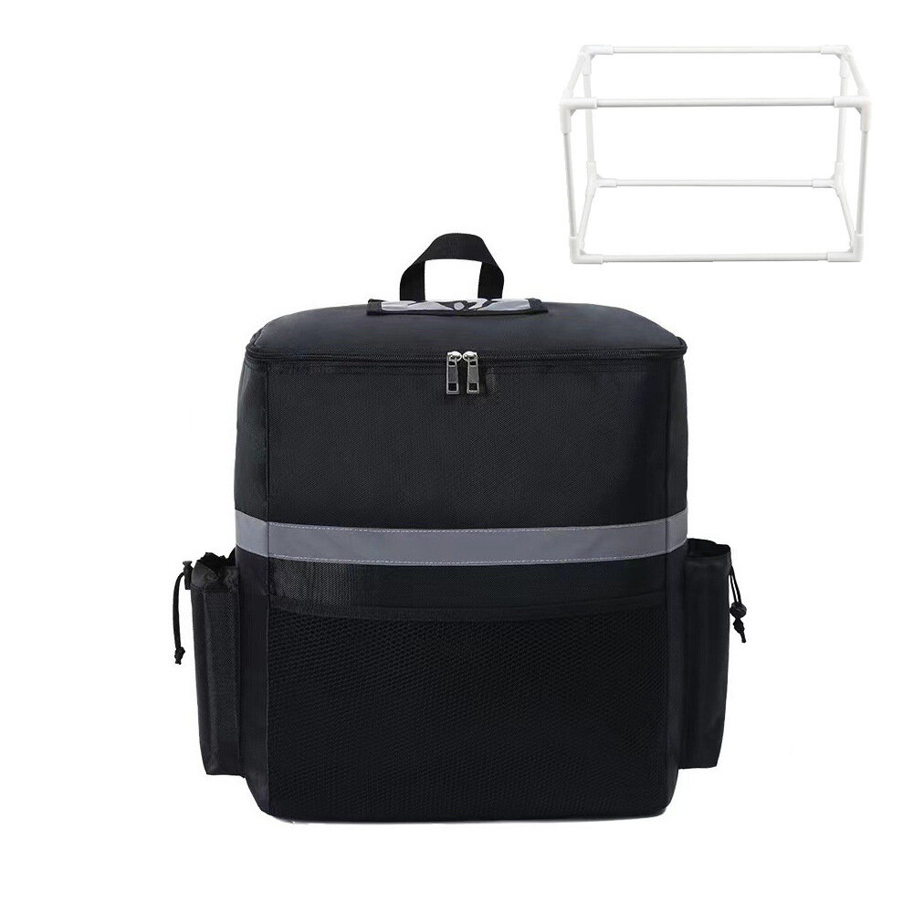 2025 Эксклюзивная двойная сумка с изоляцией для доставки пиццы 35L, утолщенная, большой объем, двойная сумка для пикника на открытом воздухе