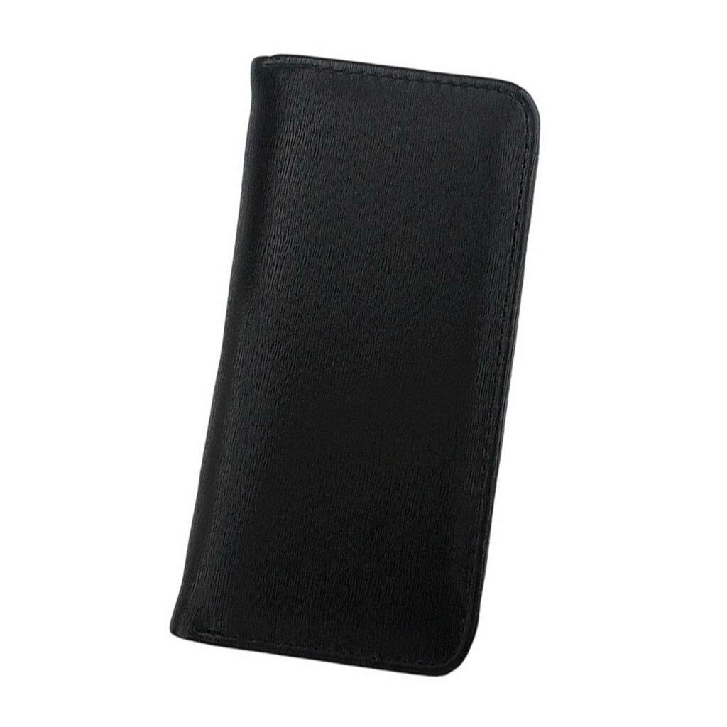 Кожаный футляр для ручек с тремя отделениями, Черный