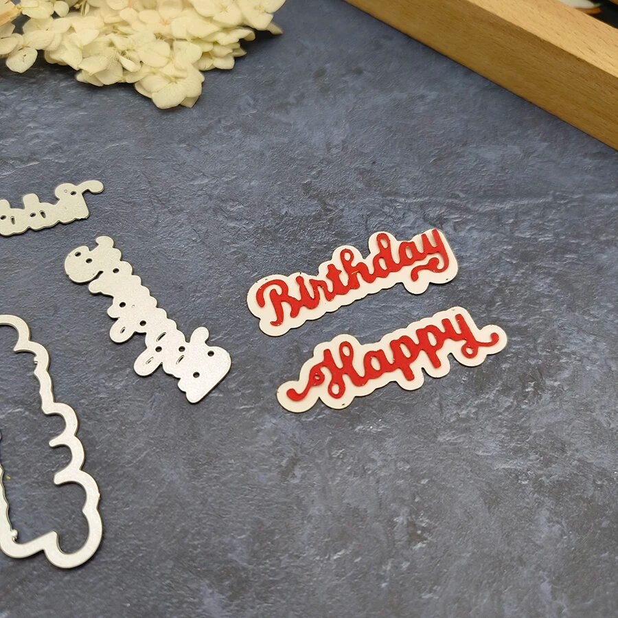 Металлические трафареты для скрапбукинга Happy Birthday