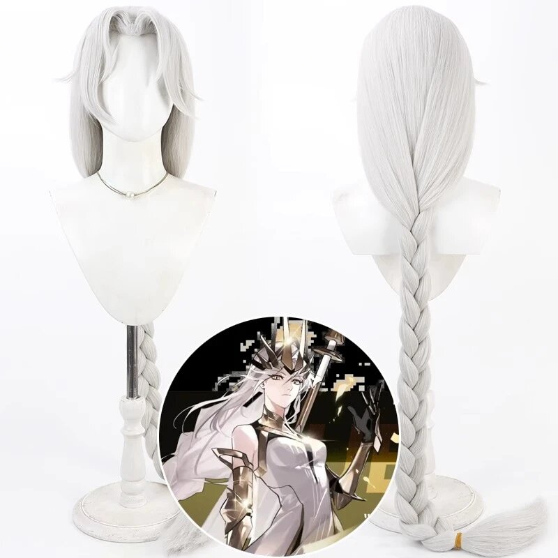 Парик для косплея Anime To Be Hero X Queen, серебристо-белые длинные косы, парики для вечеринки на Хэллоуин для женщин и девочек, карнавальный реквизит, подарки