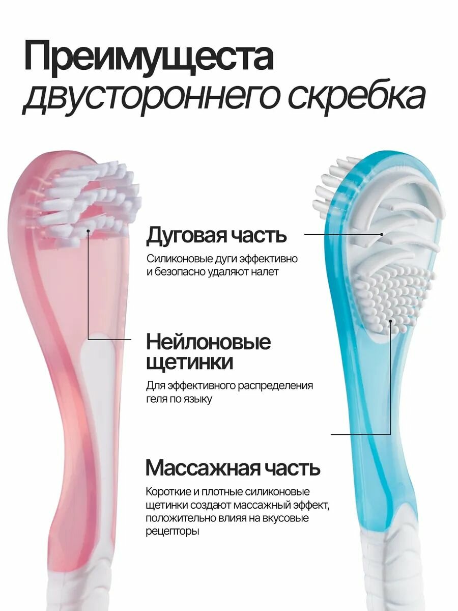 EMRA / Набор двойных скребков для языка Scraper 2 шт