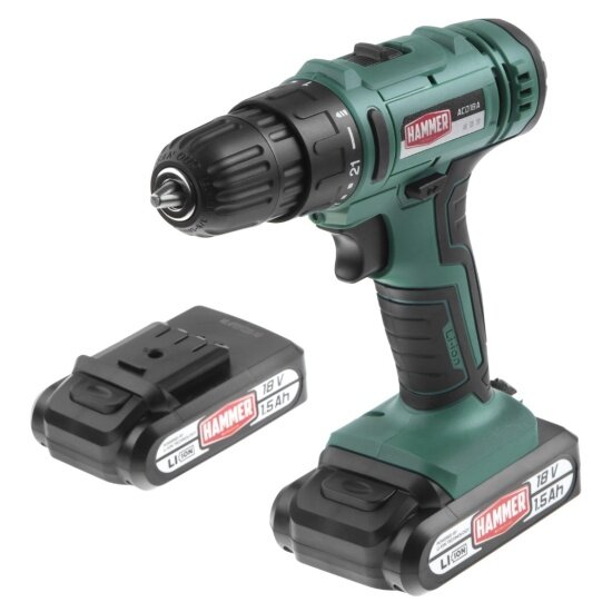 Дрель-шуруповерт аккумуляторная Hammer ACD18A (101-126)