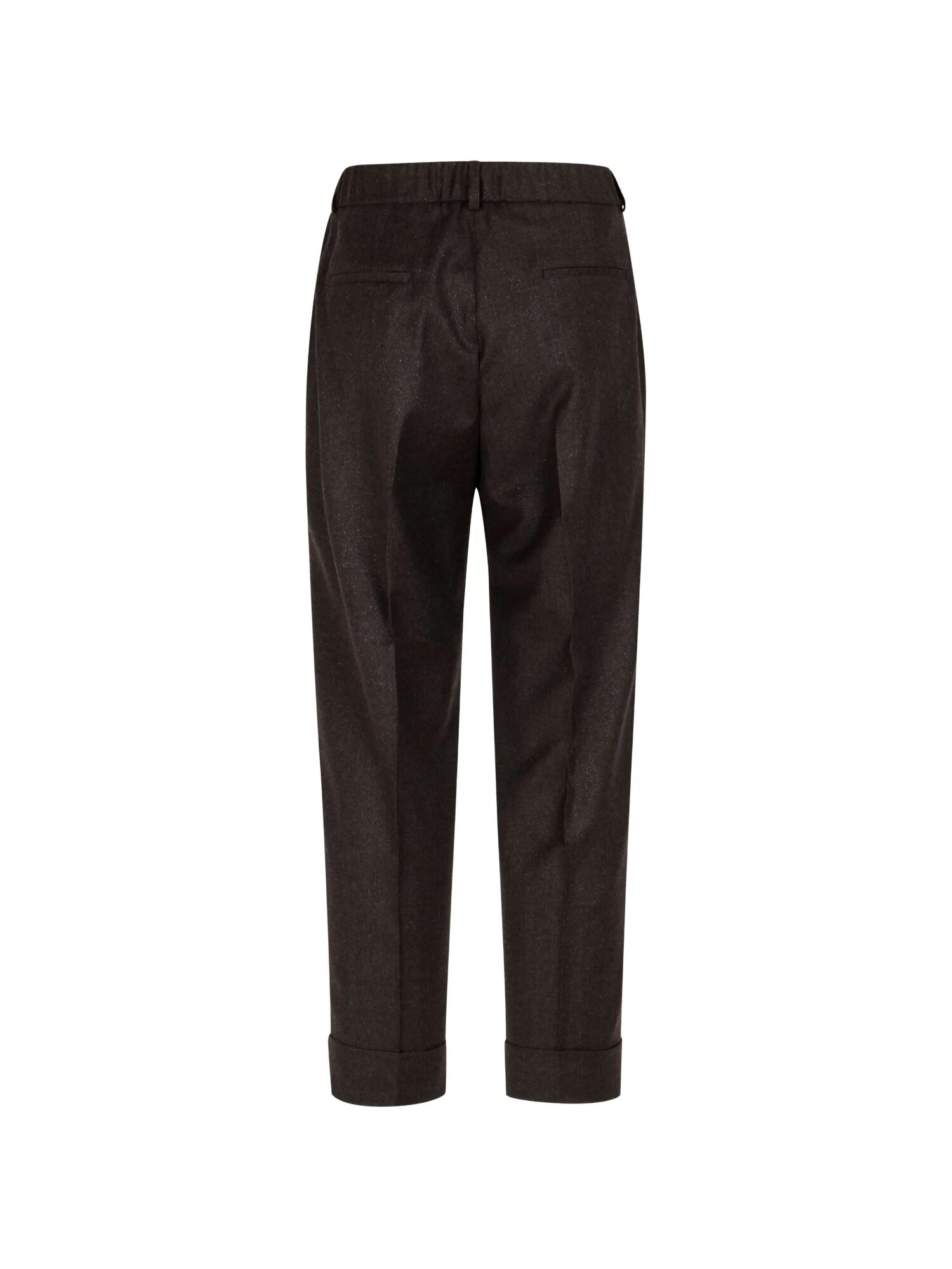 Брюки PESERICO Rhinestone cuff trousers, размер 50, brown — фото 1