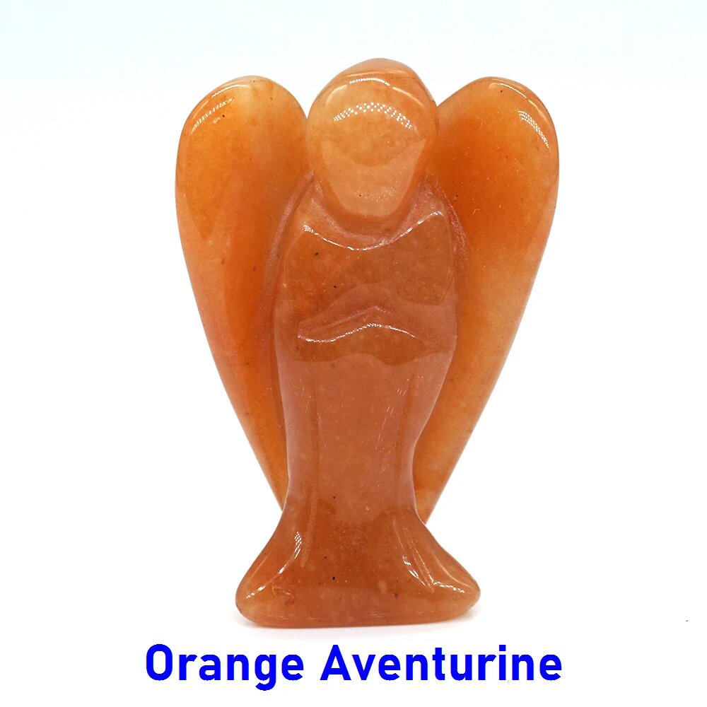Статуэтка Ангел-хранитель из камня Оранжевый, Orange Aventurine