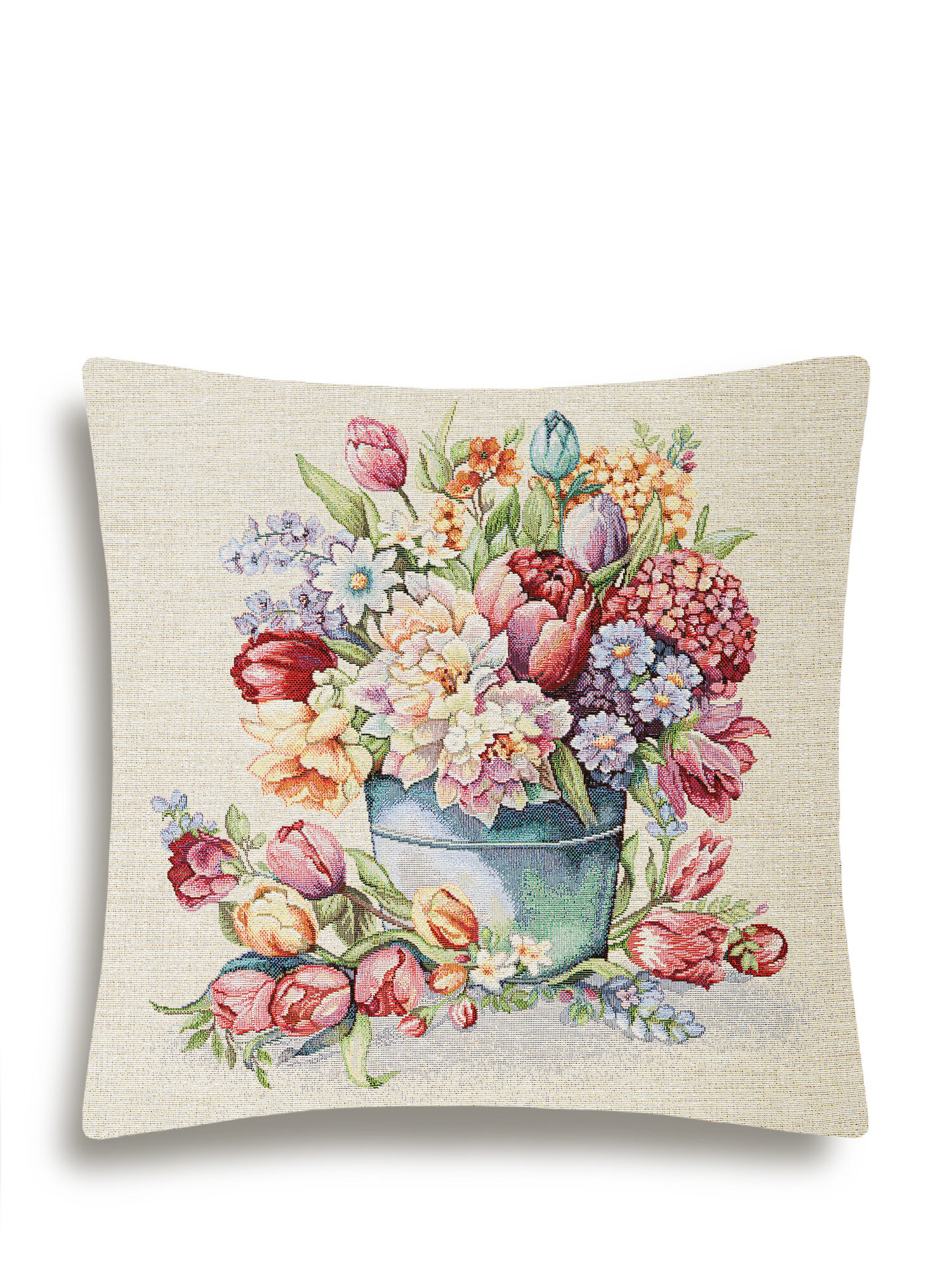 Наволочка гобеленовая Le Gobelin Тюльпаны фон 45х45 см