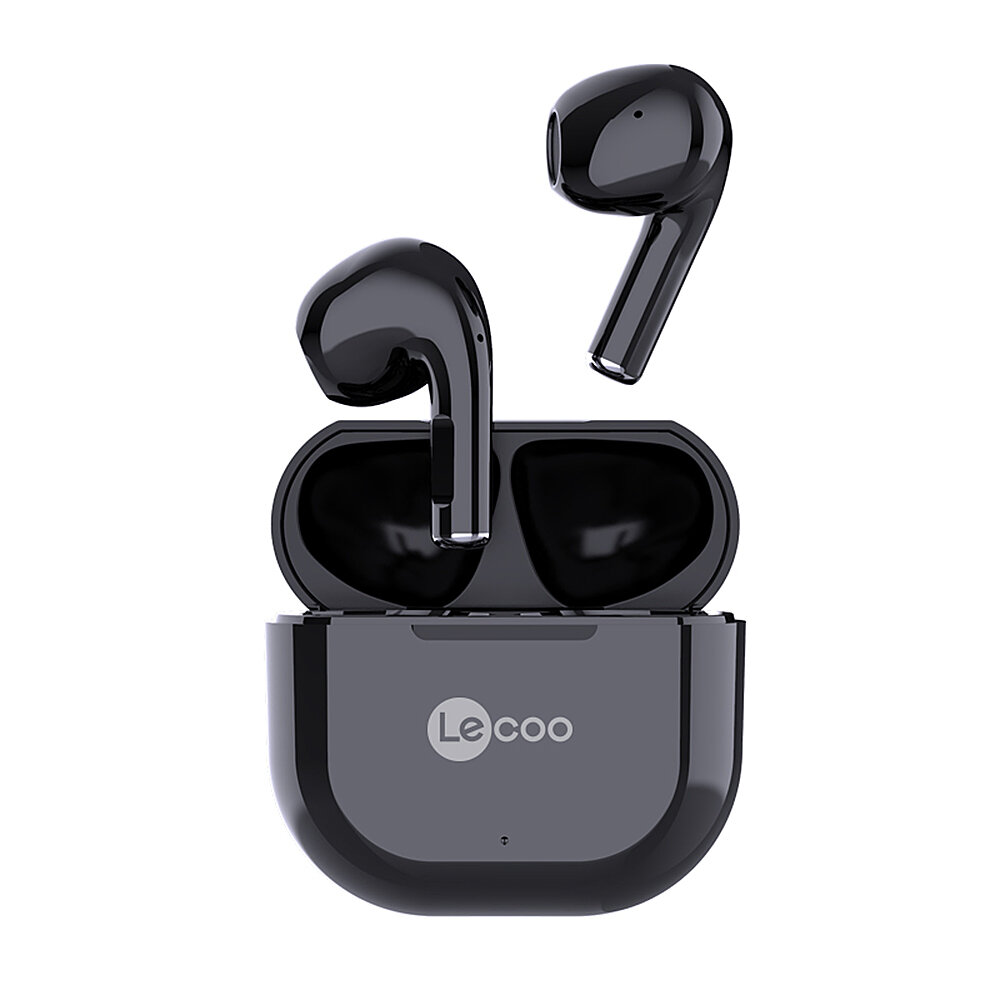 Lecoo C1 Наушники True Wireless BT Полуснавальные Спортивные Наушники Чип BT5.1 Графеновый Композитный Диафрагма Умное Сенсорное Управление Черный